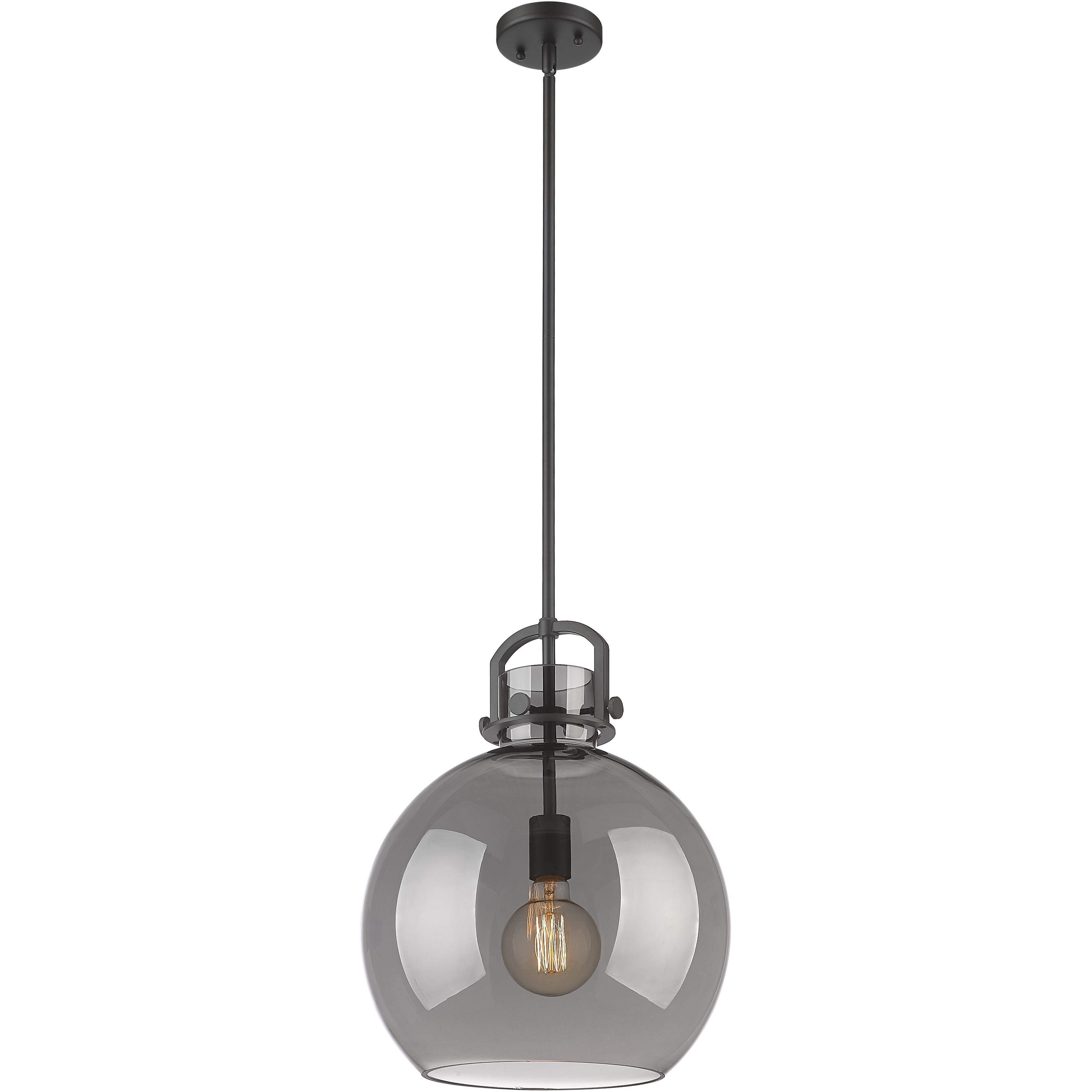 Downtown Urban Newton Sphere 1 Light 14 inch Matte Black Pendant ...