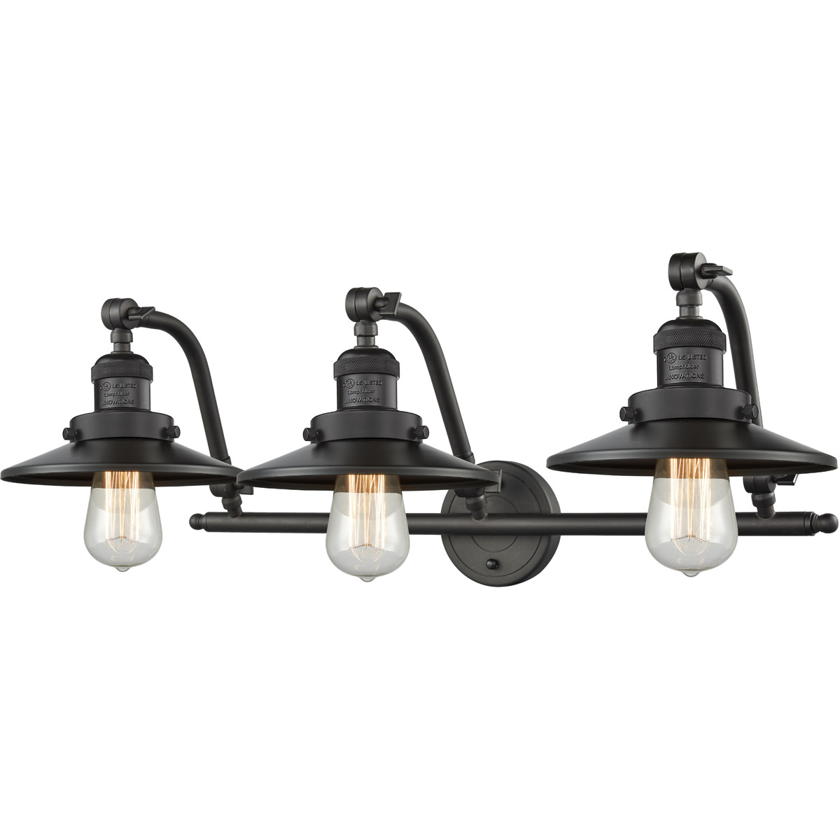 Innovations Lighting 515-3W-OB-M5-LED Franklin Restoration Railroad LED ...